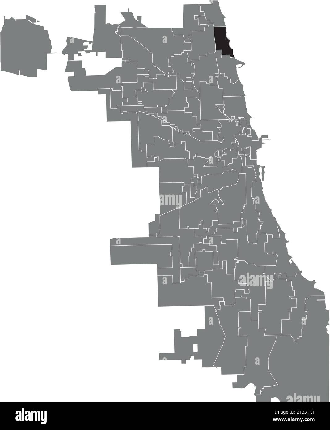 Locator map of the WARD 48, CHICAGO CITY COUNCIL Stock Vector Image ...
