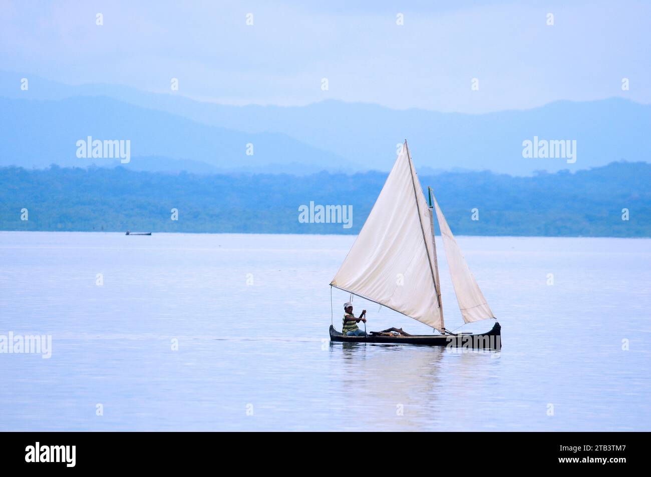 Sail boat, Kuna Indians, Indigenous, Kuna Indian Territory, San Blas ...