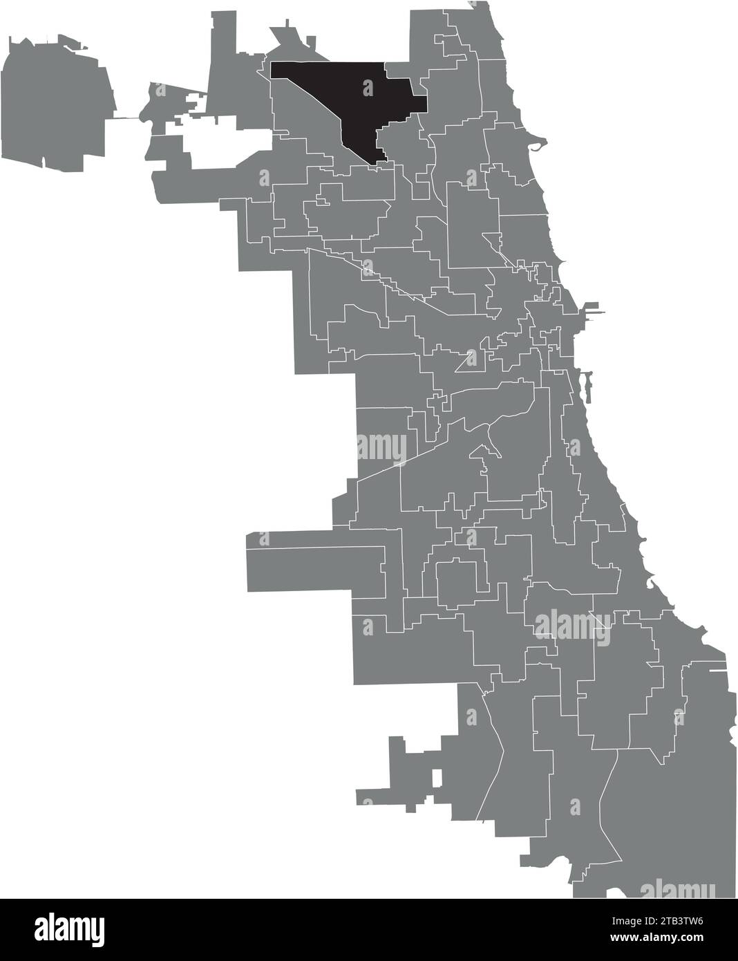 Locator map of the WARD 39, CHICAGO CITY COUNCIL Stock Vector Image ...