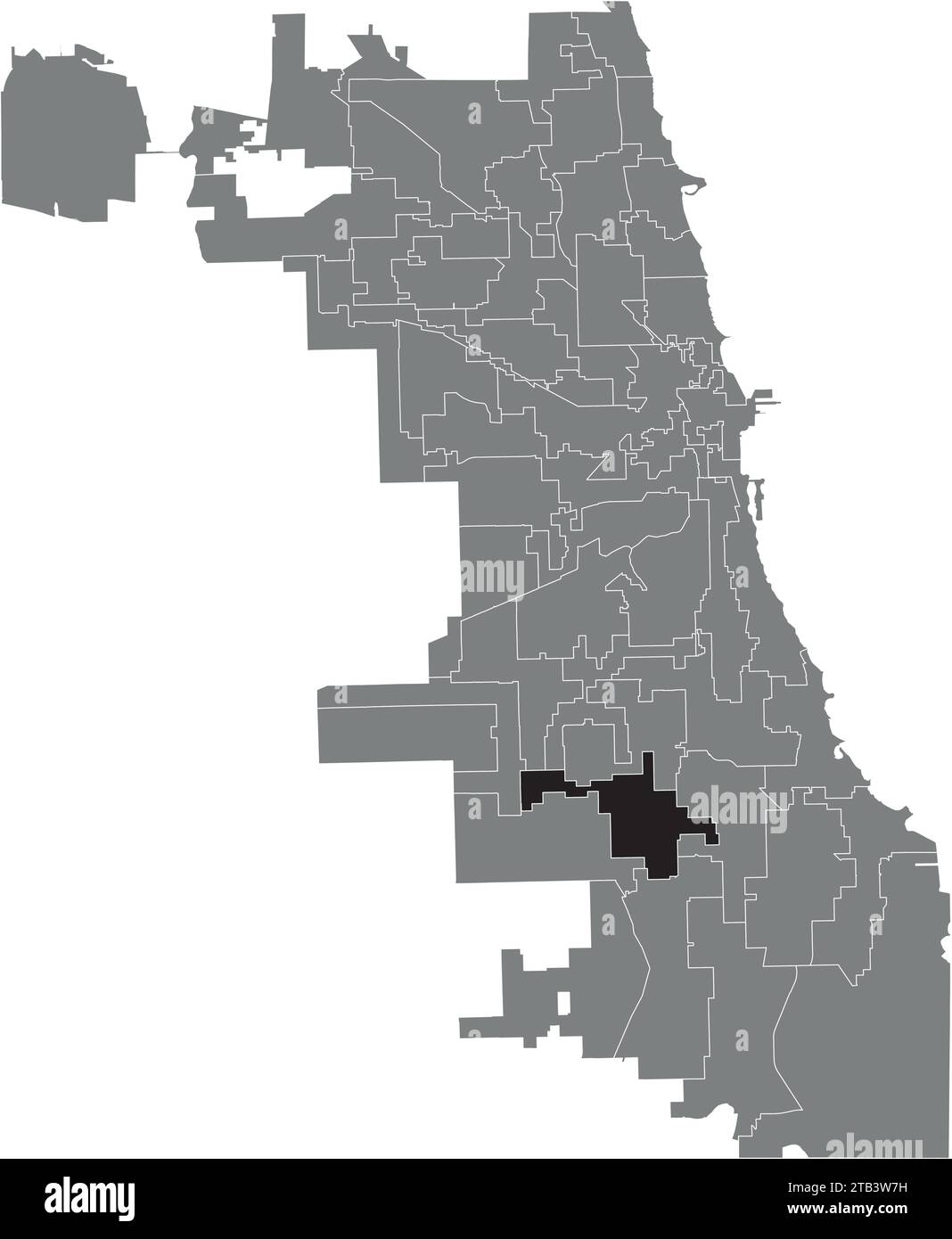 Locator map of the WARD 17, CHICAGO CITY COUNCIL Stock Vector Image ...