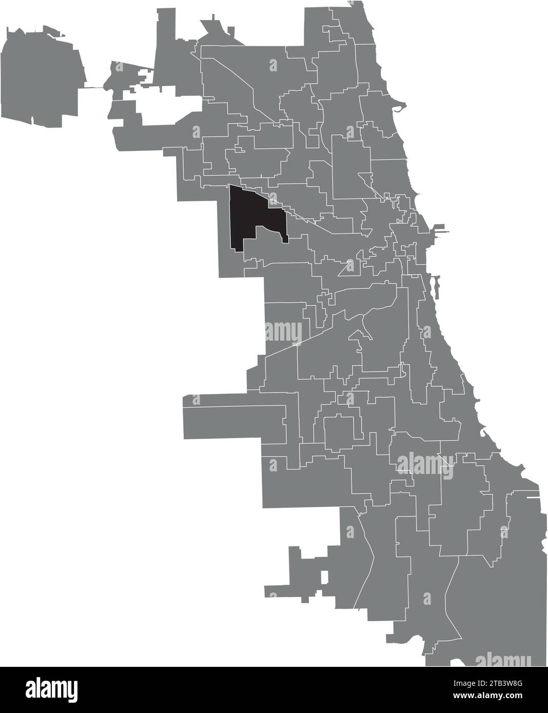 Locator map of the WARD 37, CHICAGO CITY COUNCIL Stock Vector Image ...