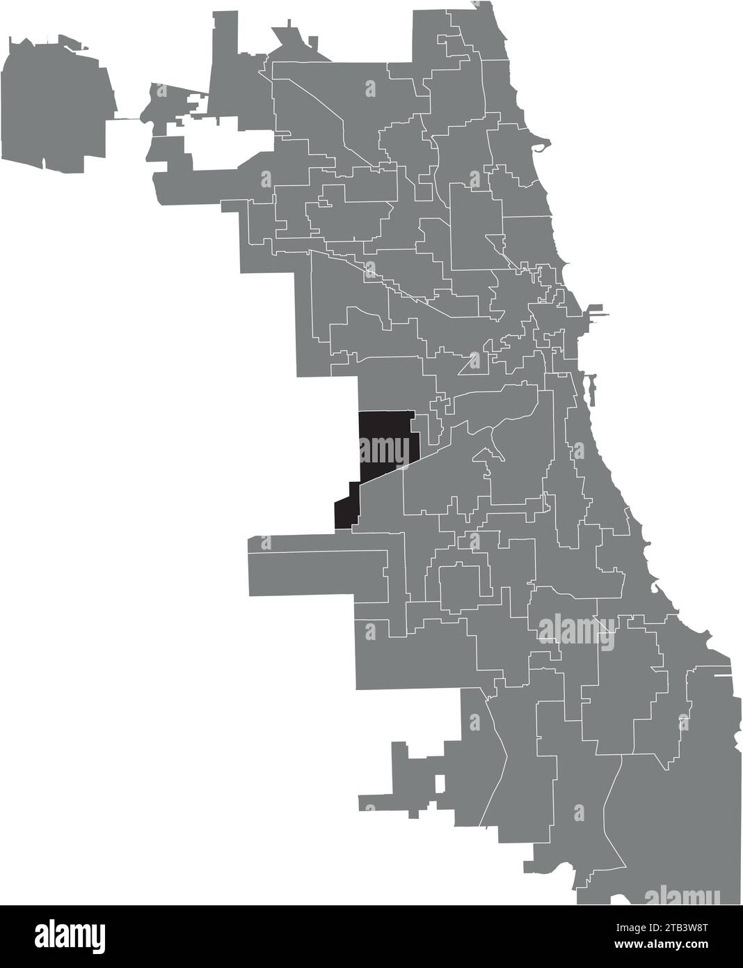 Locator map of the WARD 22, CHICAGO CITY COUNCIL Stock Vector Image ...