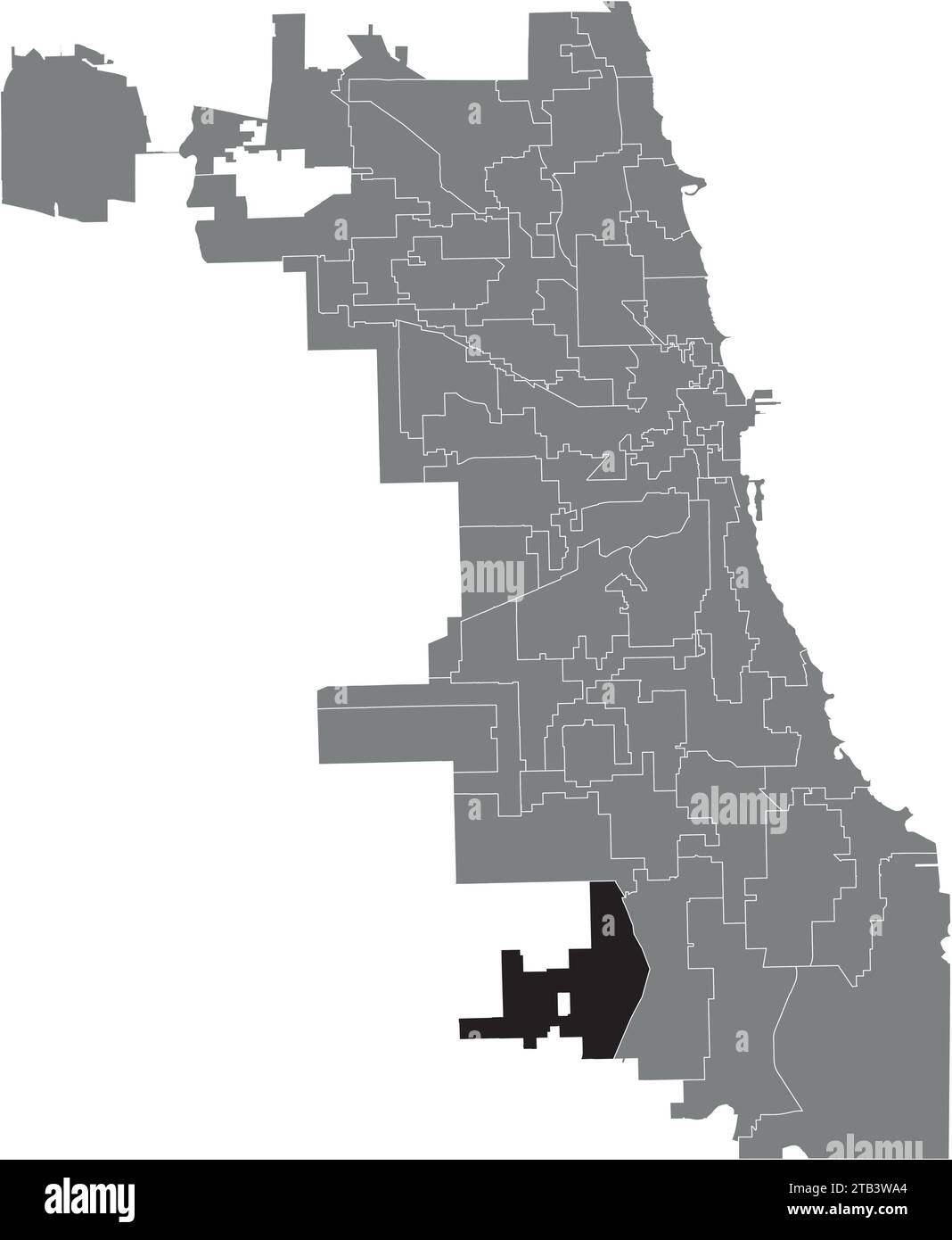 Locator map of the WARD 19, CHICAGO CITY COUNCIL Stock Vector Image ...