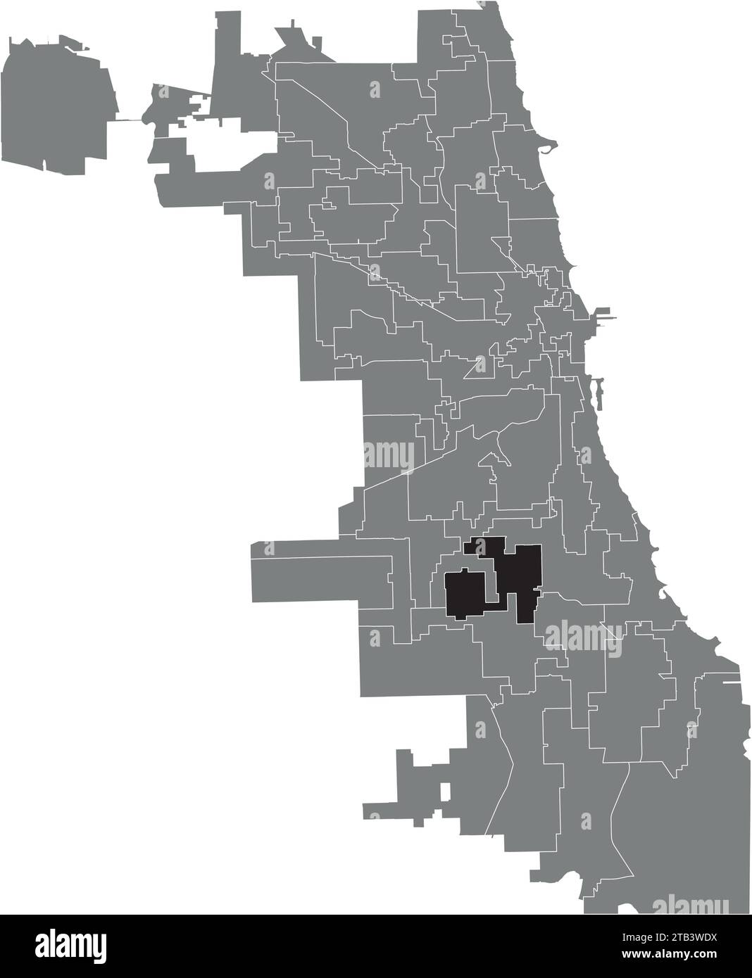 Locator map of the WARD 16, CHICAGO CITY COUNCIL Stock Vector Image ...