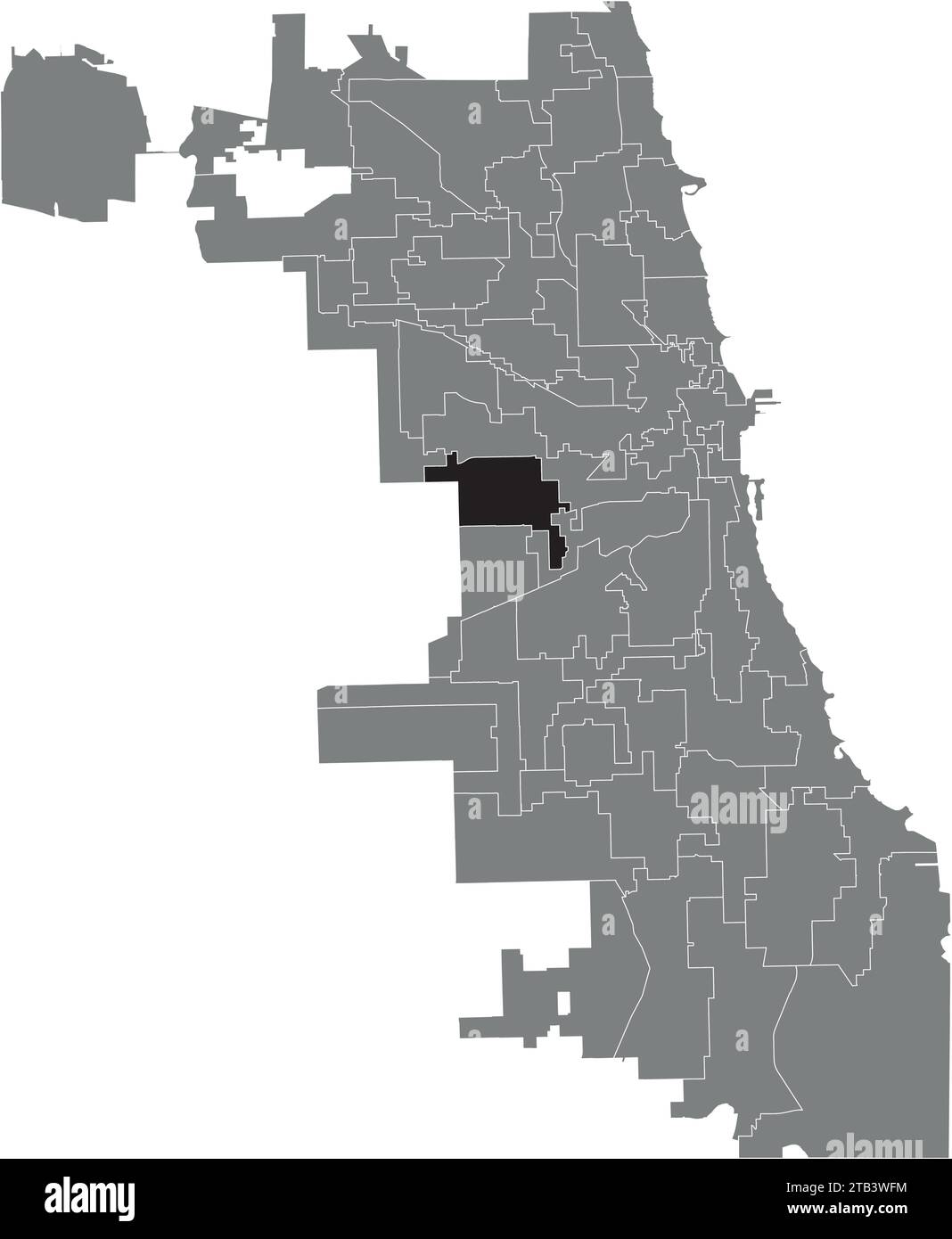 Locator map of the WARD 24, CHICAGO CITY COUNCIL Stock Vector Image ...