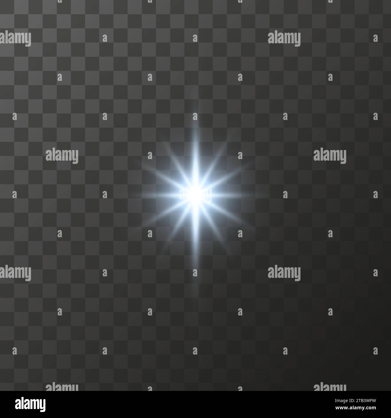 Light shining stars, glare light effects, Shiny illuminated elements on ...