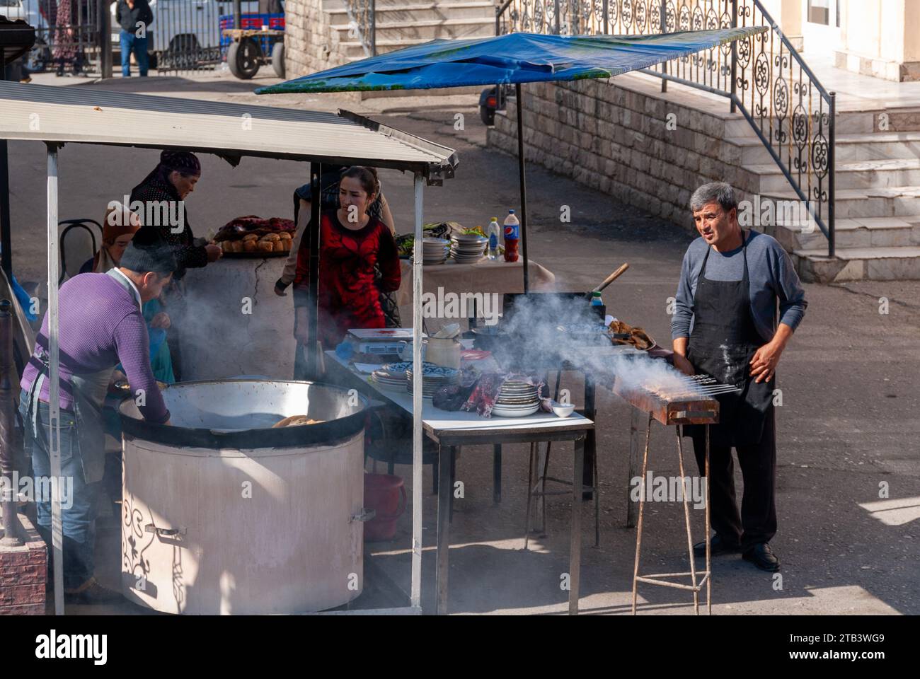 SAMARKAND, UZBEKISTAN - OCTOBER 24, 2023: images from the market known ...