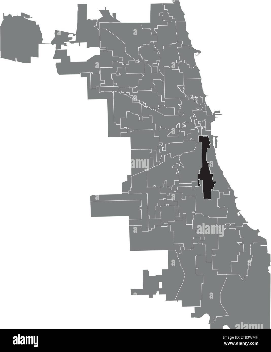 Locator map of the WARD 3, CHICAGO CITY COUNCIL Stock Vector Image ...