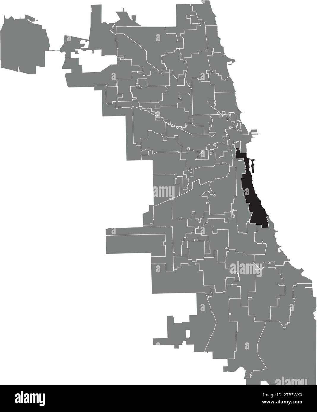 Locator map of the WARD 4, CHICAGO CITY COUNCIL Stock Vector Image ...