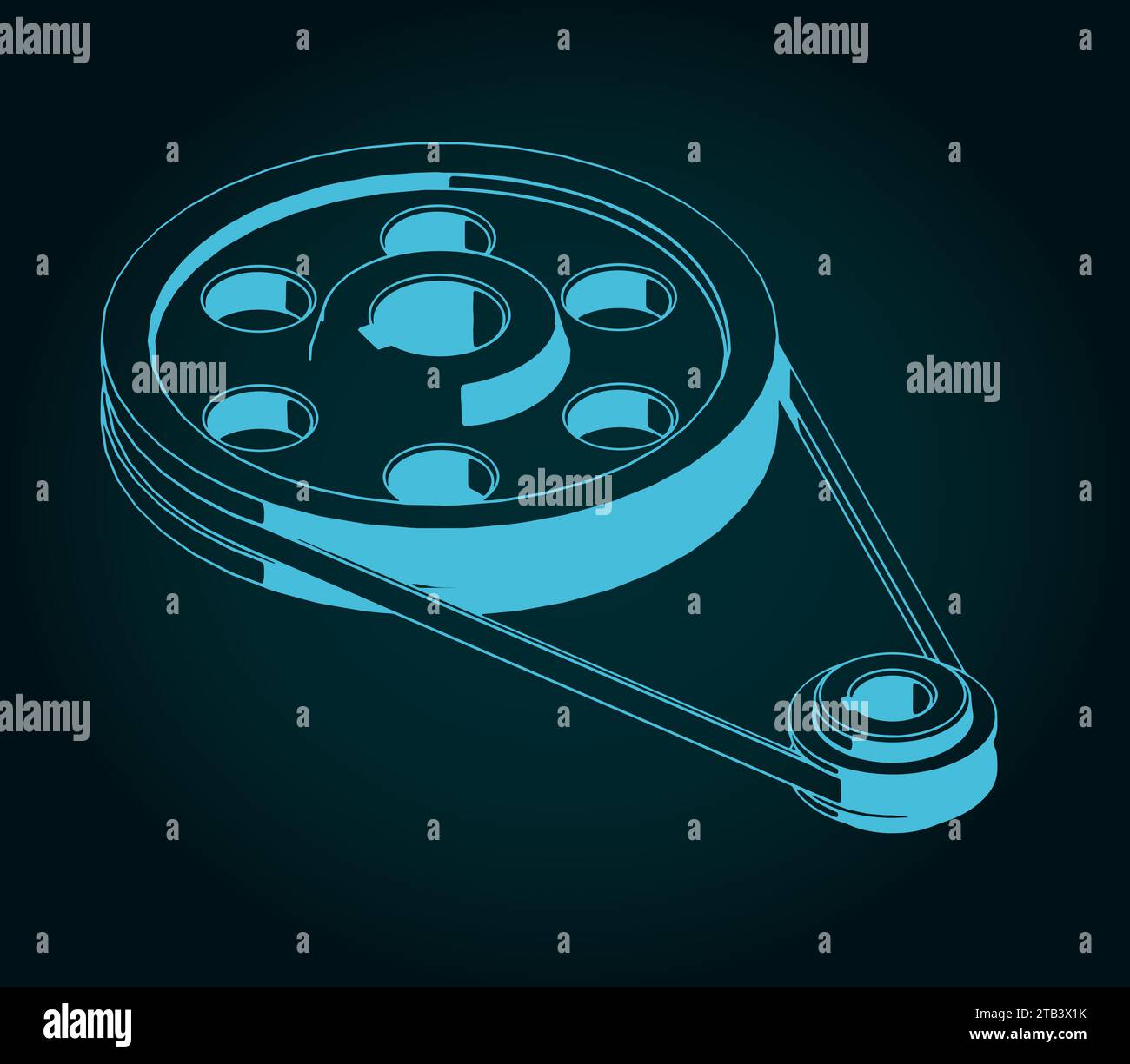 Stylized vector illustration of belt and pulley. Belt drive close up Stock Vector Image & Art ...