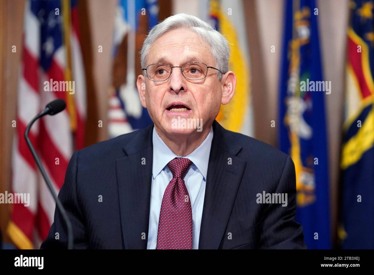 Attorney General Merrick Garland speaks on Monday, Dec. 4, 2023, in ...