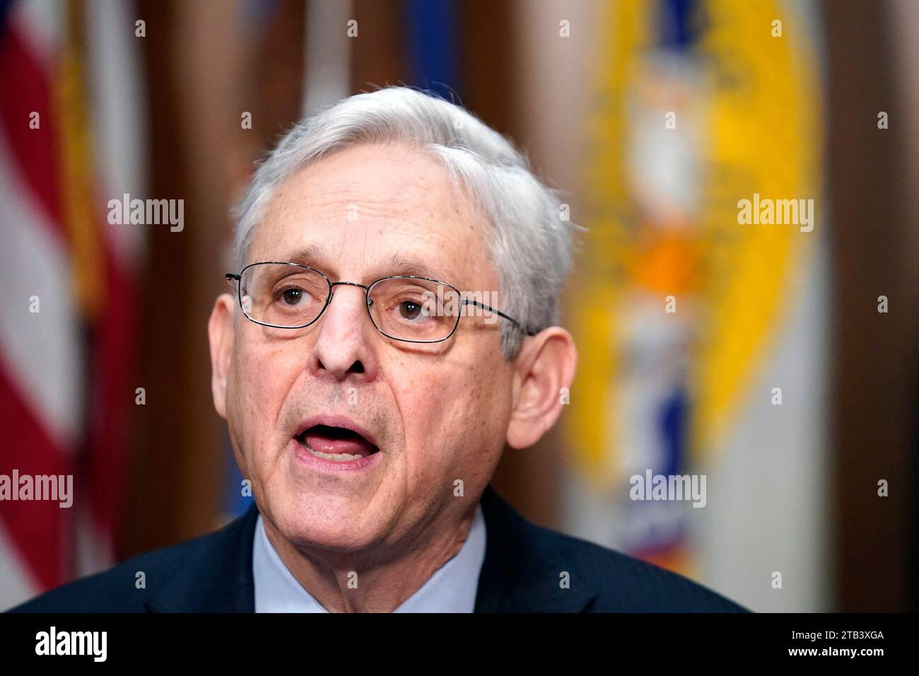 Attorney General Merrick Garland speaks on Monday, Dec. 4, 2023, in ...