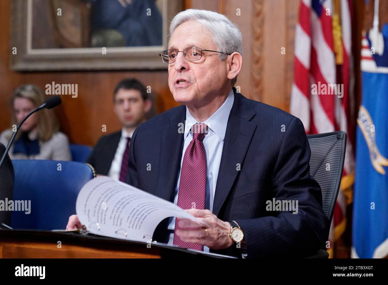 Attorney General Merrick Garland speaks on Monday, Dec. 4, 2023, in ...