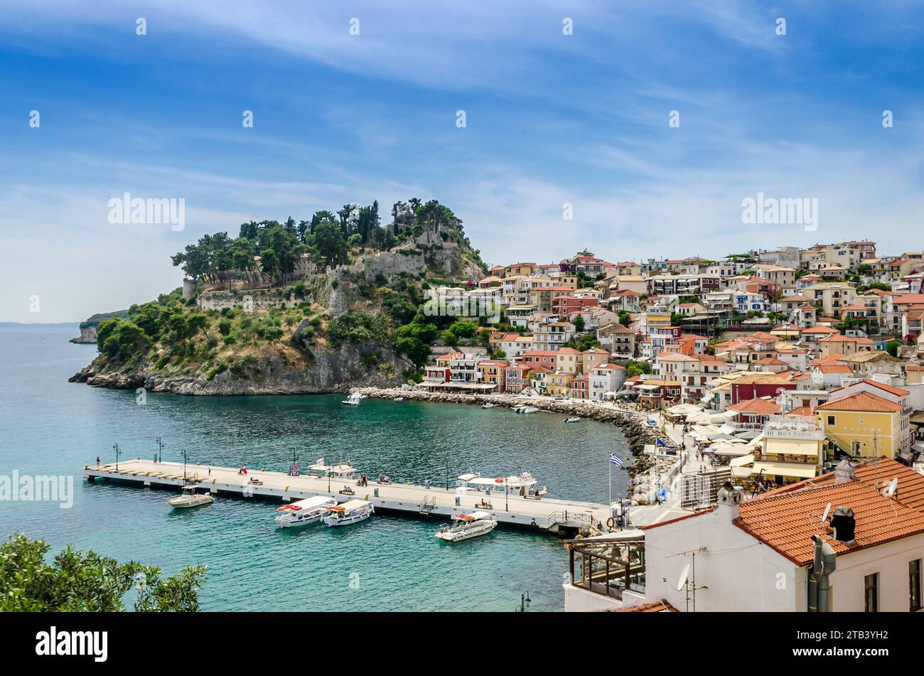 Panoramic View of Parga, West Greece. Charming Coastal Town ...
