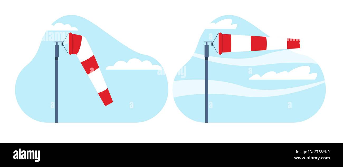 Windsock strong winds Stock Vector Images - Alamy