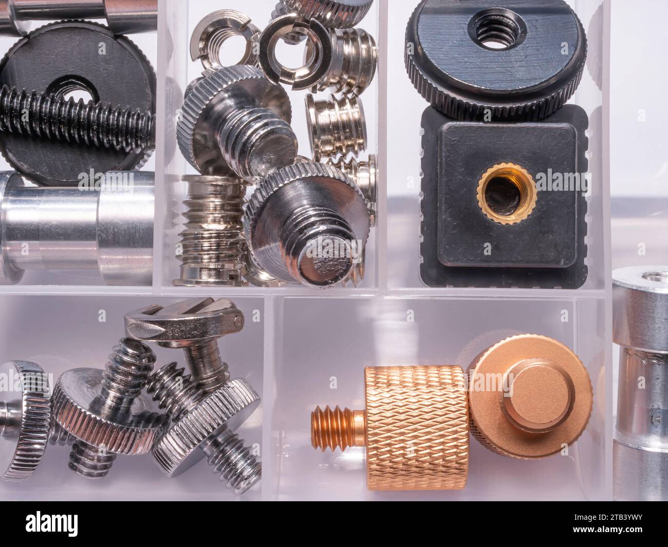 A box with accessories for mounting various equipment for photo and ...