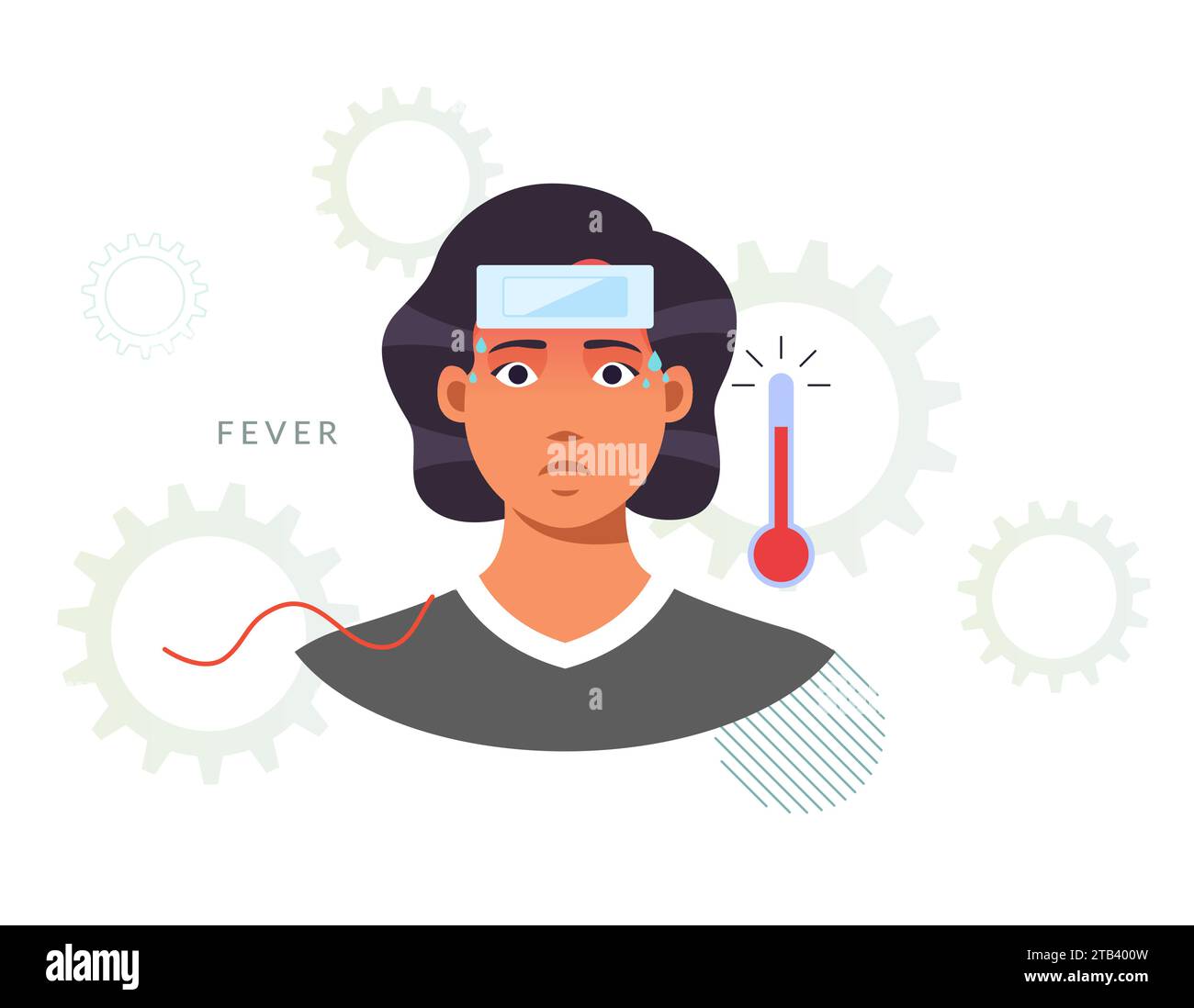 Wet cloth on forehead hi-res stock photography and images - Alamy