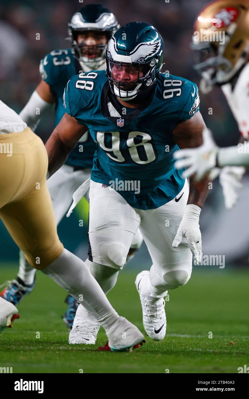 Philadelphia Eagles defensive tackle Jalen Carter (98) in action ...
