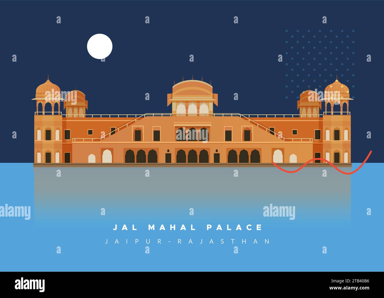 Jal Mahal Palace, Jaipur Rajasthan - Stock Illustration as EPS 10 File ...