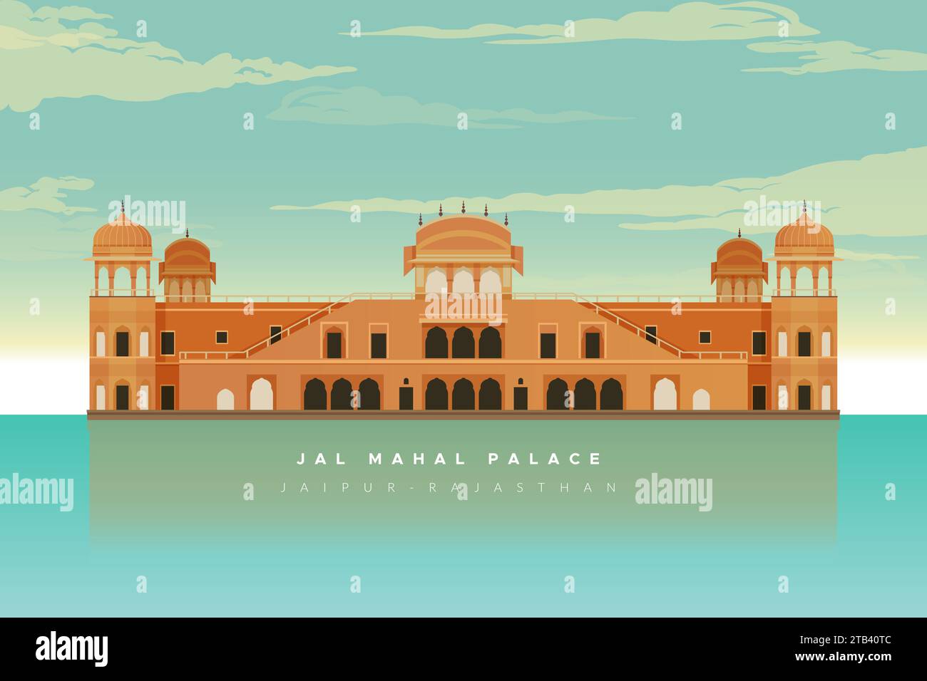 Jal Mahal Palace, Jaipur Rajasthan - Stock Illustration as EPS 10 File ...