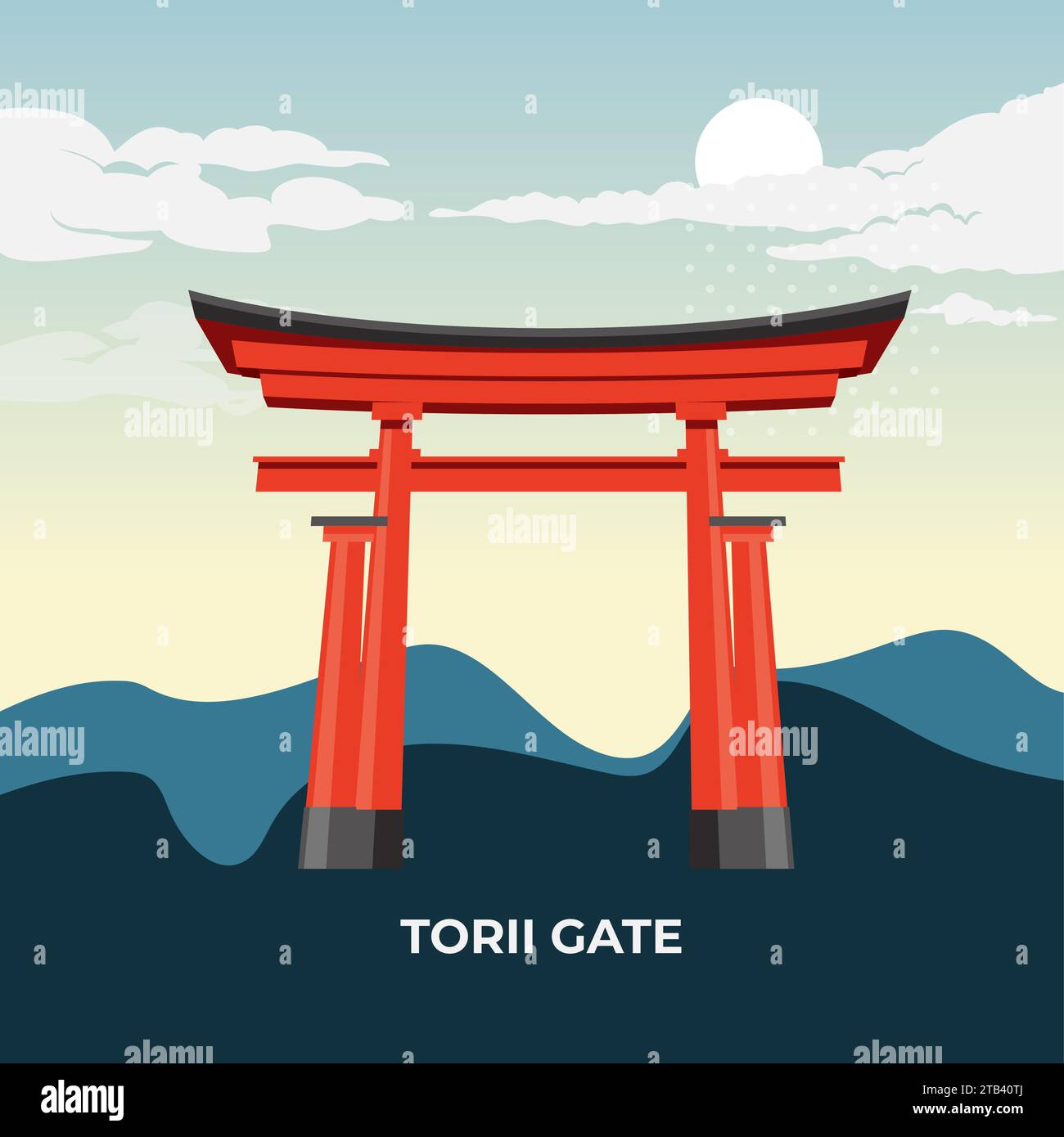 Torii - a traditional Japanese gate - Stock Illustration as EPS 10 File ...