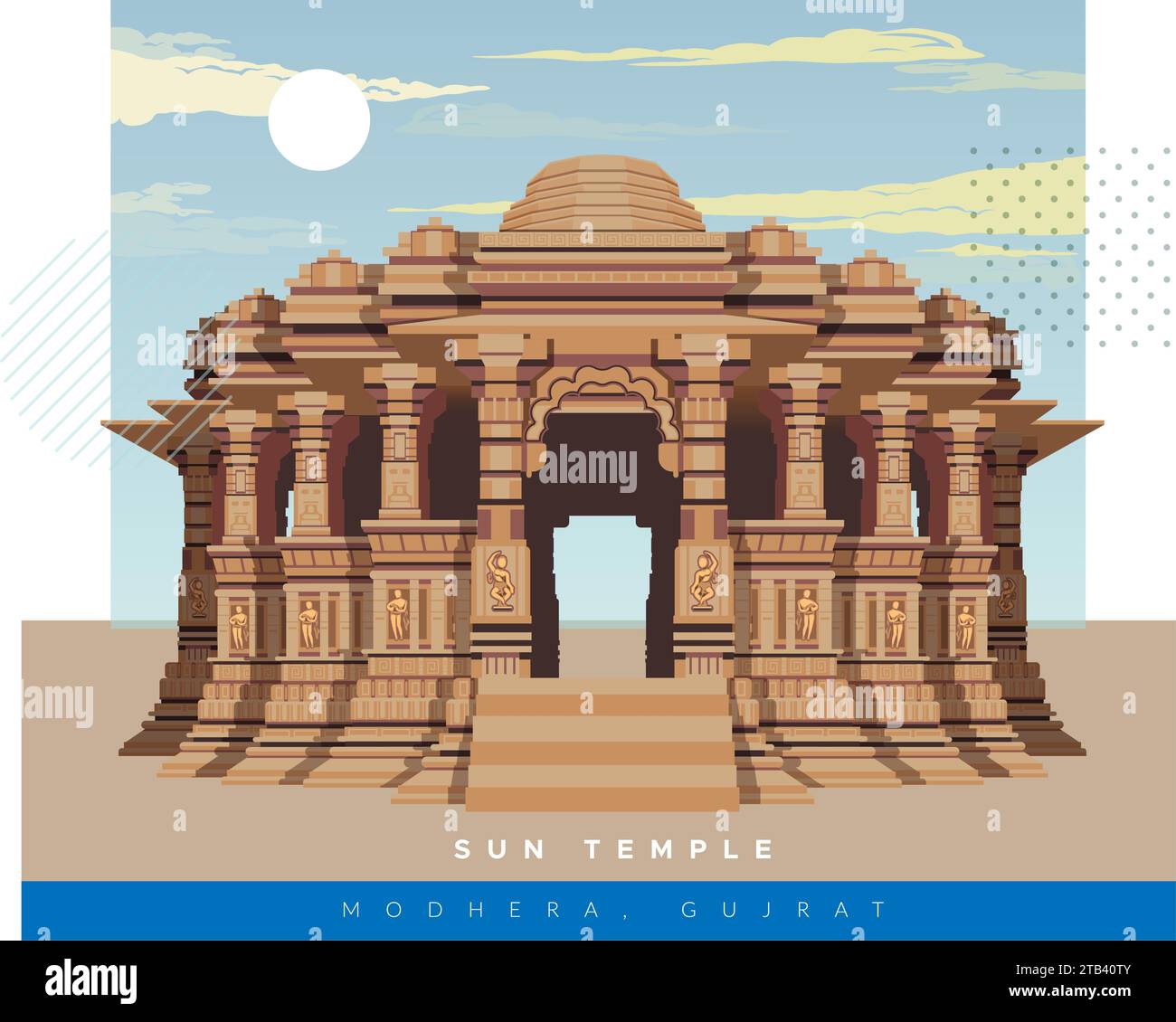 Modhera sun temple Stock Vector Images - Alamy