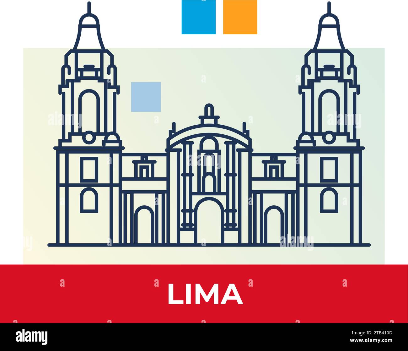 The Basilica Metropolitan Cathedral of Lima and Primate of Peru - Stock ...