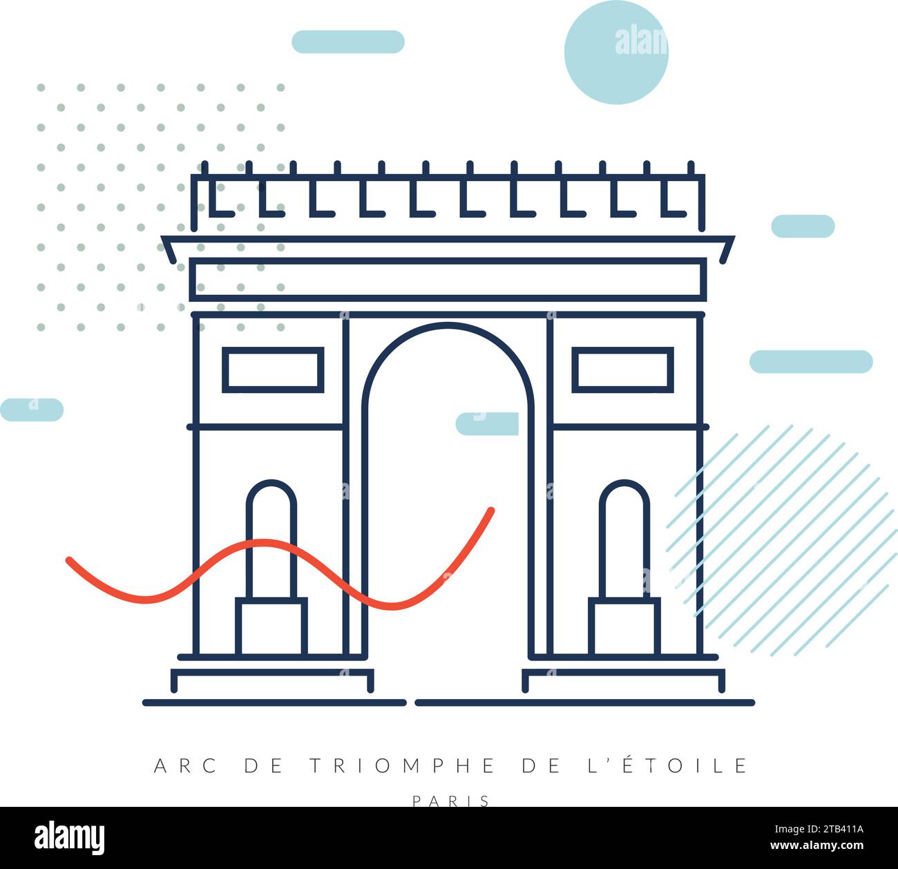Arc De Triomphe Gate Paris Stock Icon As Eps 10 File Stock Vector Image And Art Alamy