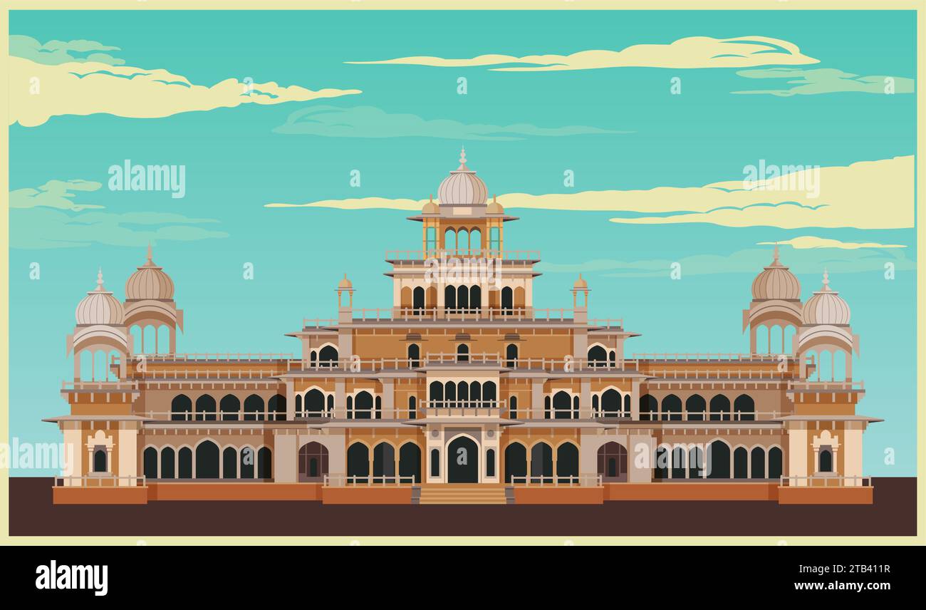 Albert Hall Museum Jaipur as Stock Illustration as EPS 10 File Stock ...