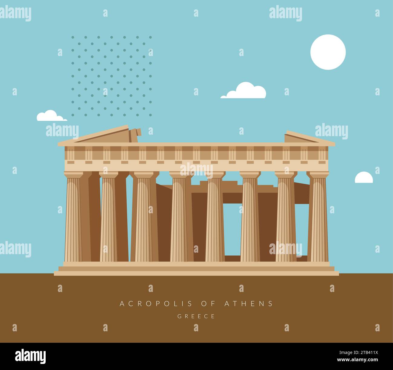Acropolis of Athens - Greece - Stock Illustration as EPS 10 File Stock ...