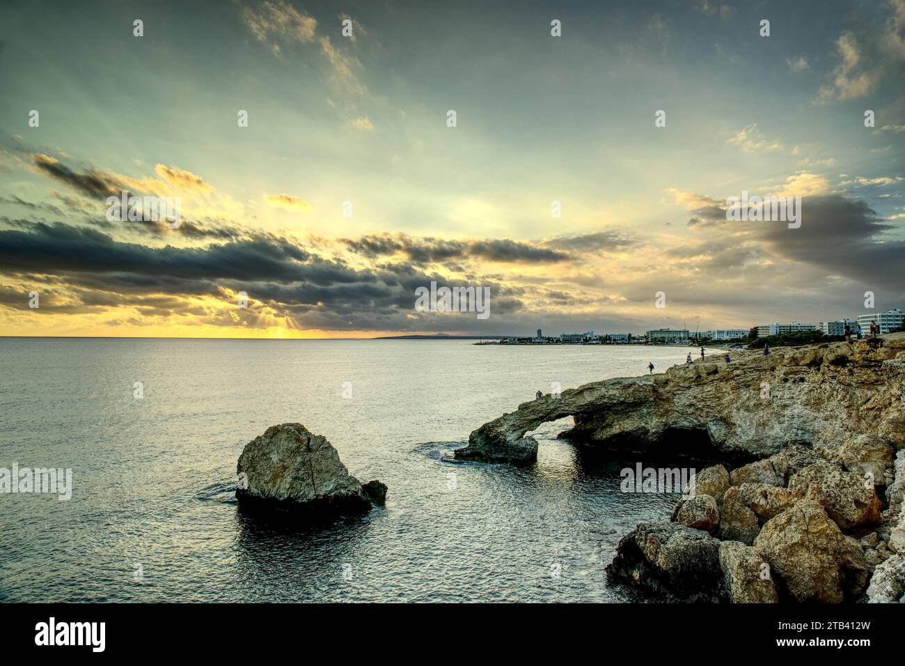 Rocky coast cyprus sunset hi-res stock photography and images - Alamy