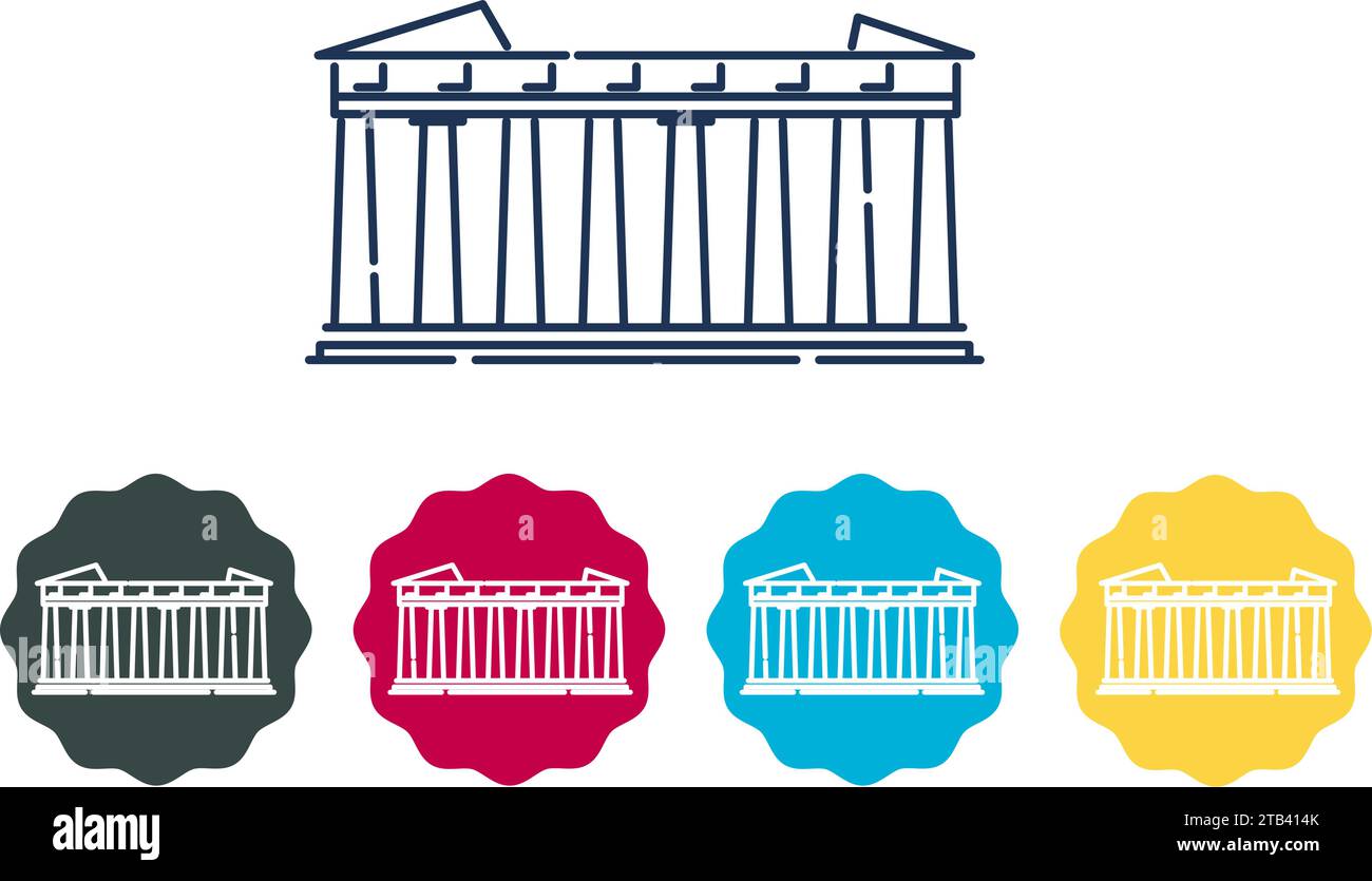 Odeon of herodes atticus vector vectors Cut Out Stock Images & Pictures ...