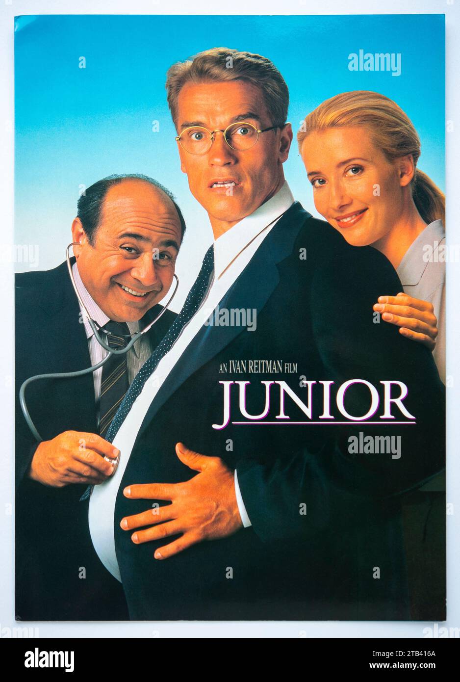 Front cover of publicity information for the movie Junior, a comedy ...