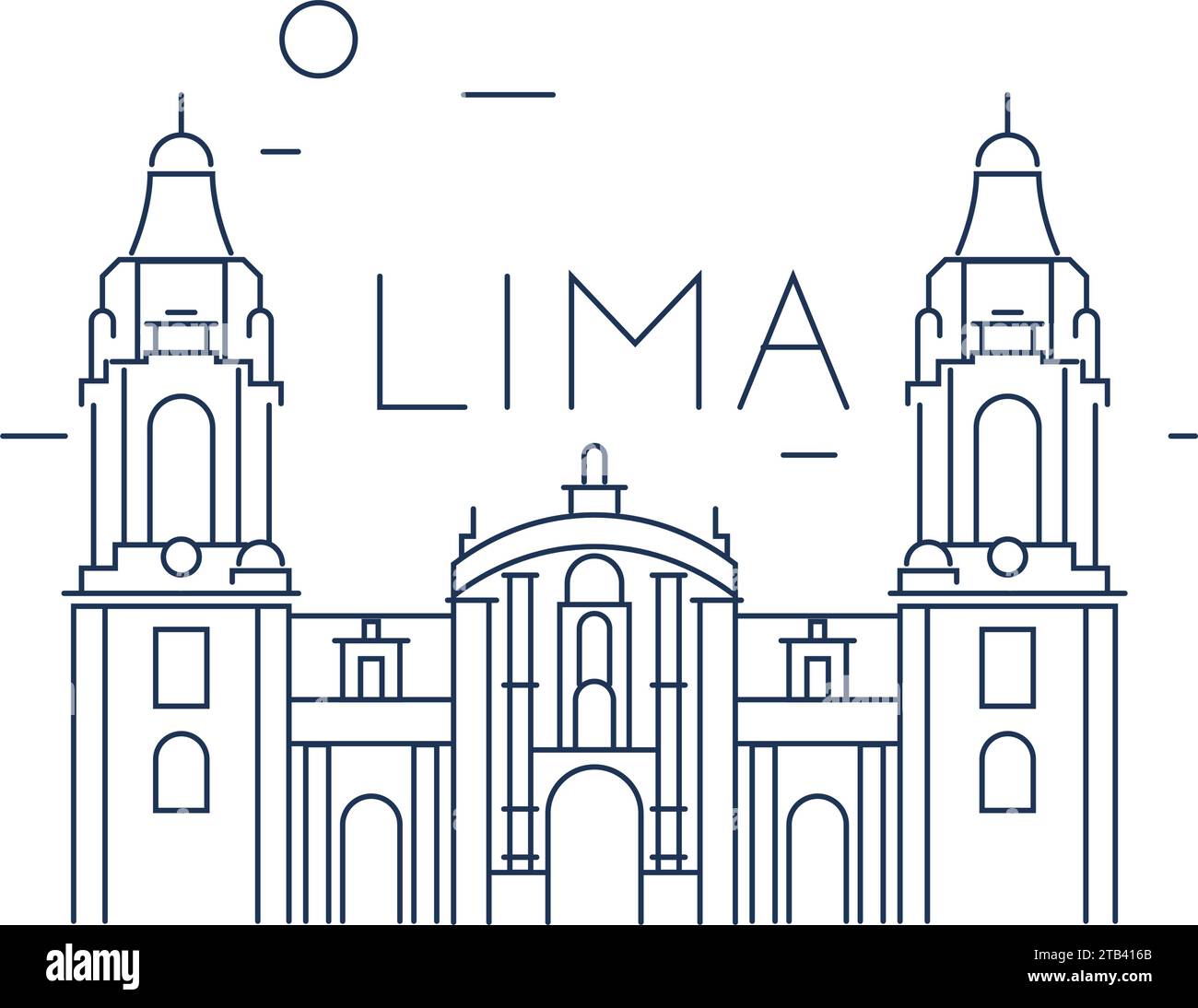 The Basilica Metropolitan Cathedral of Lima and Primate of Peru - Stock ...
