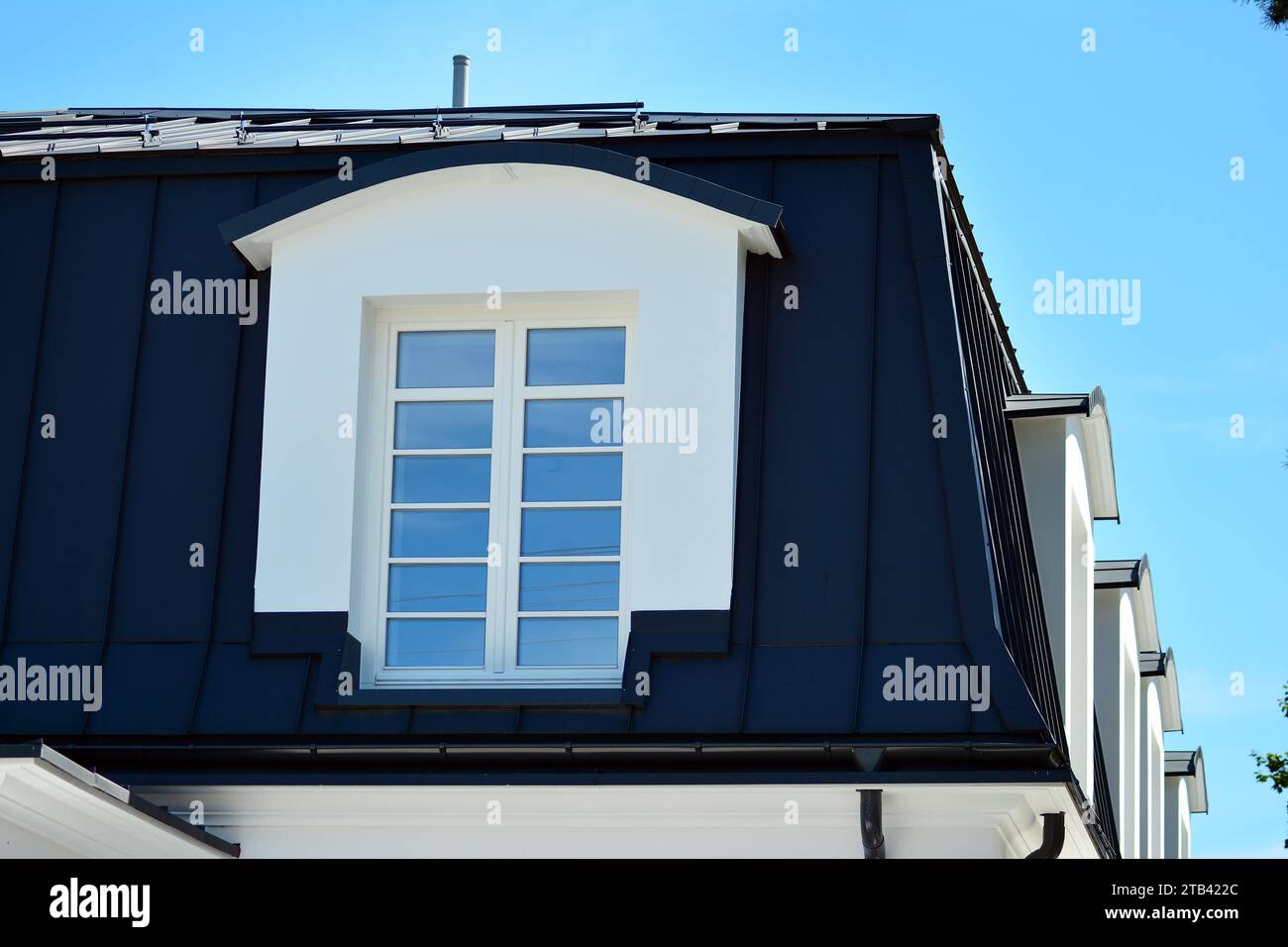 New single family house in a new development area. Residential home ...