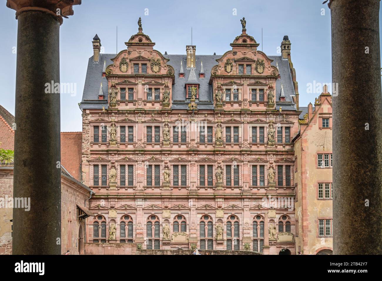 Hoffassade Friedrichsbau, Schloss Heidelberg, Baden-Württemberg, Deutschland *** Friedrichsbau ...