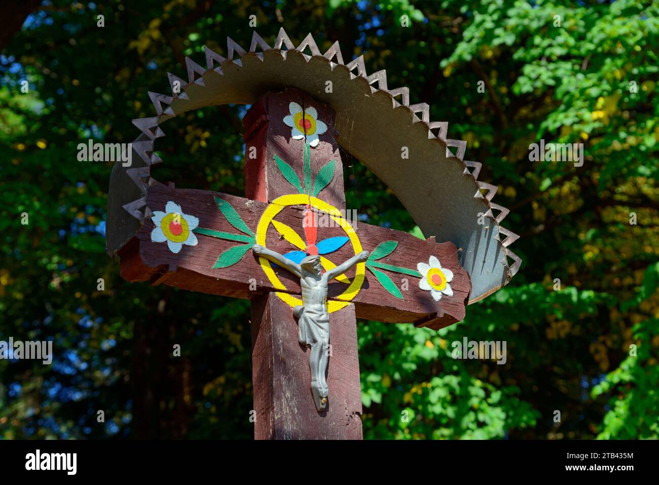 Traditionelle Detvian Kreuze auf dem Kalvarienberg, Detva, Kreis Detva ...