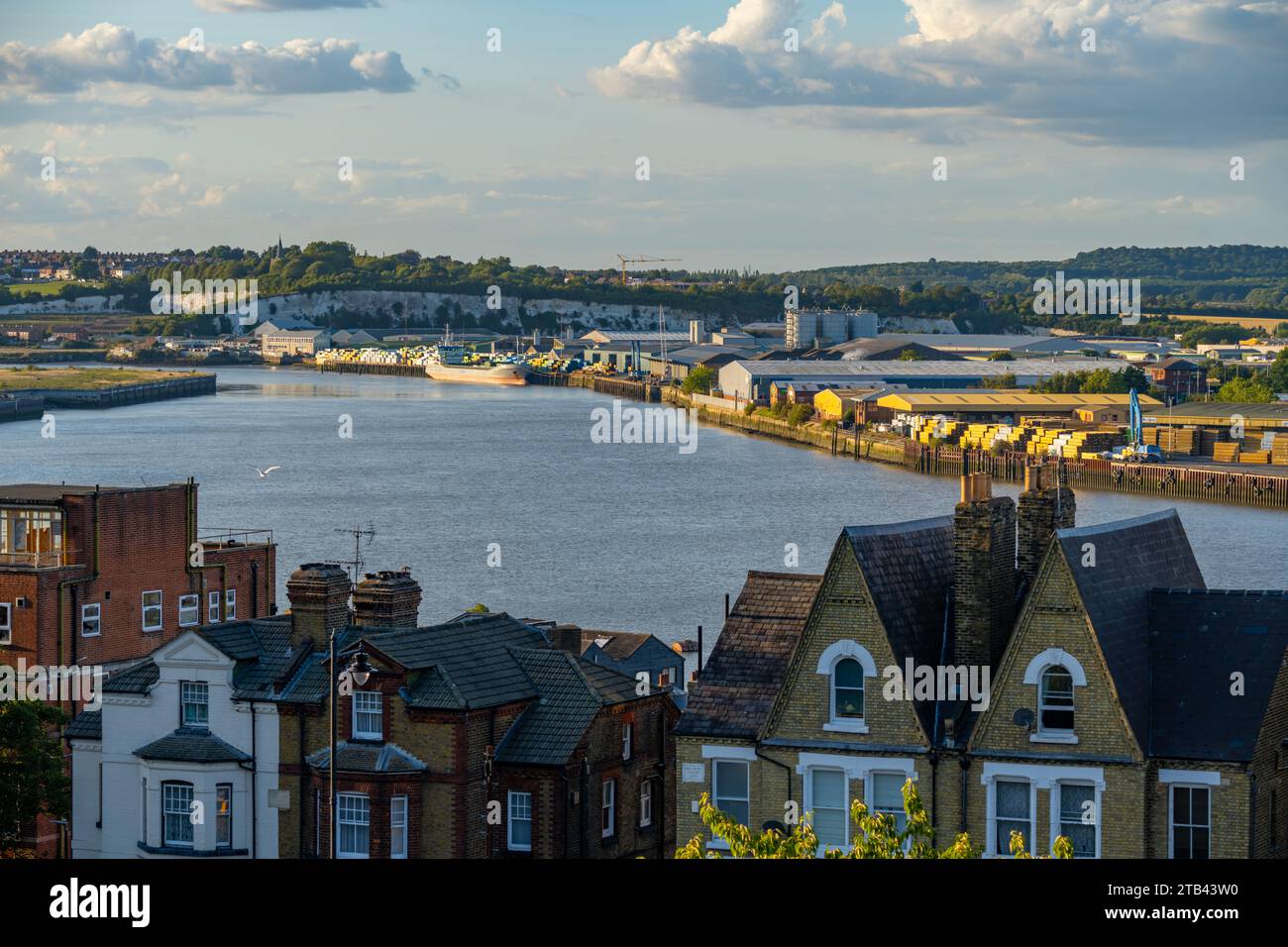 Medway city estate and the river Medway, from Victoria Gardens ...