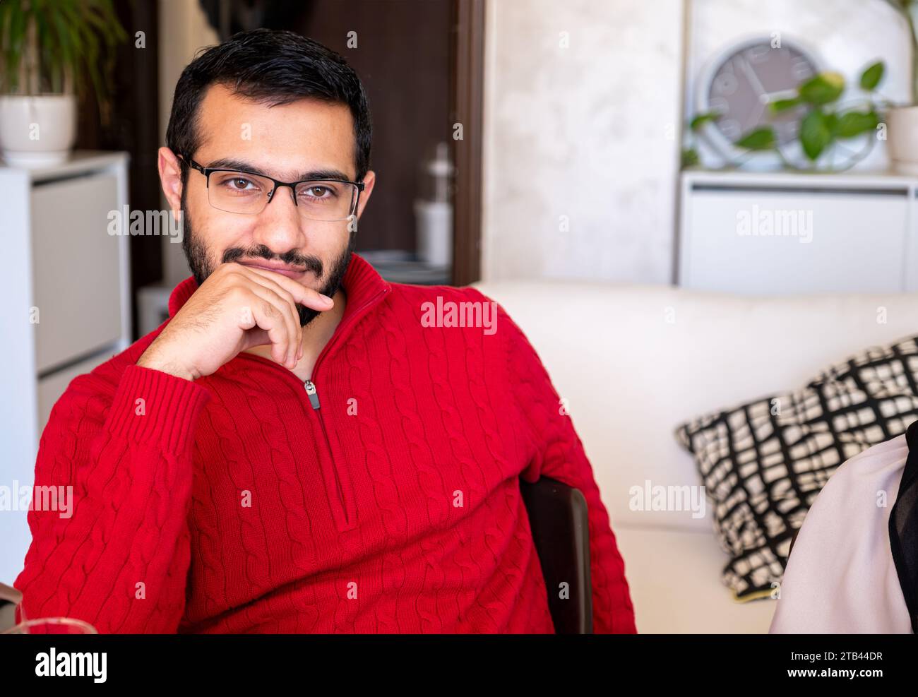 Portrait for cheerful male with confident look on his face Stock Photo ...