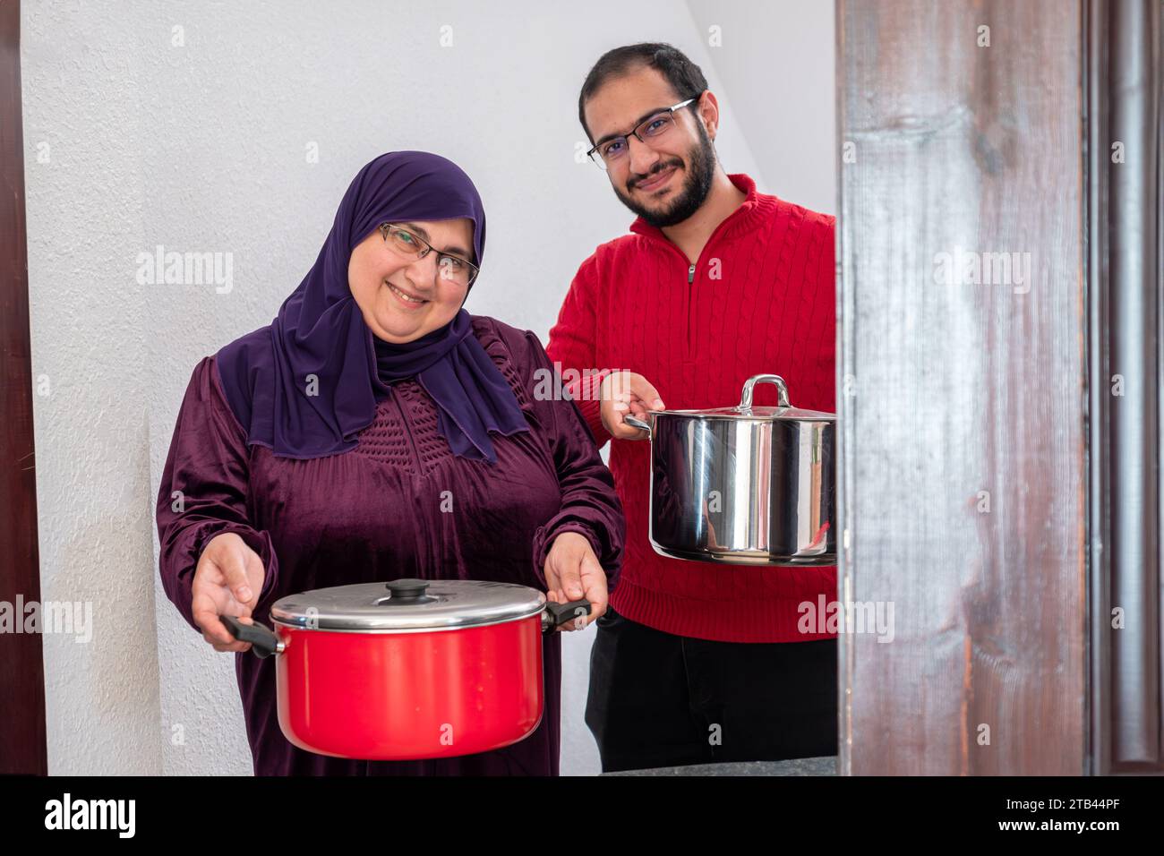 Welcome eating with us on white background Stock Photo - Alamy