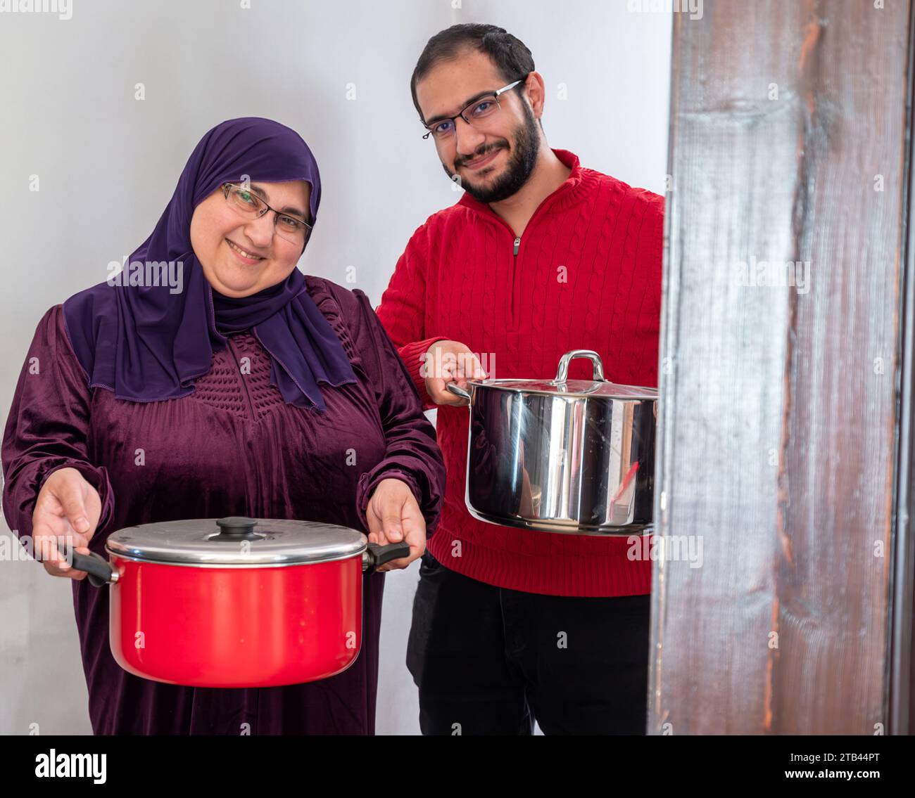 Welcome eating with us on white background Stock Photo - Alamy