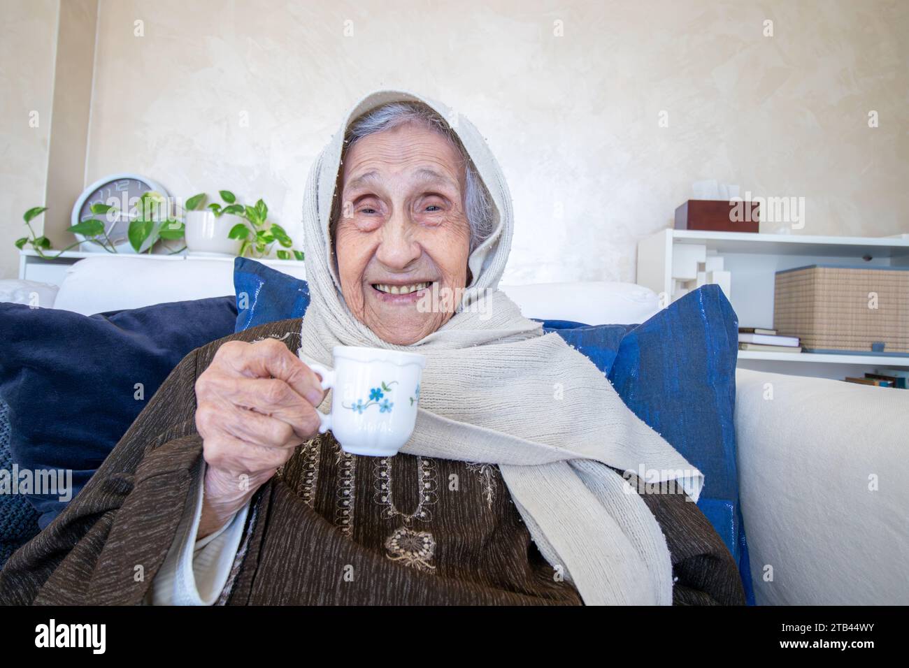 Granny drinking hi-res stock photography and images - Alamy