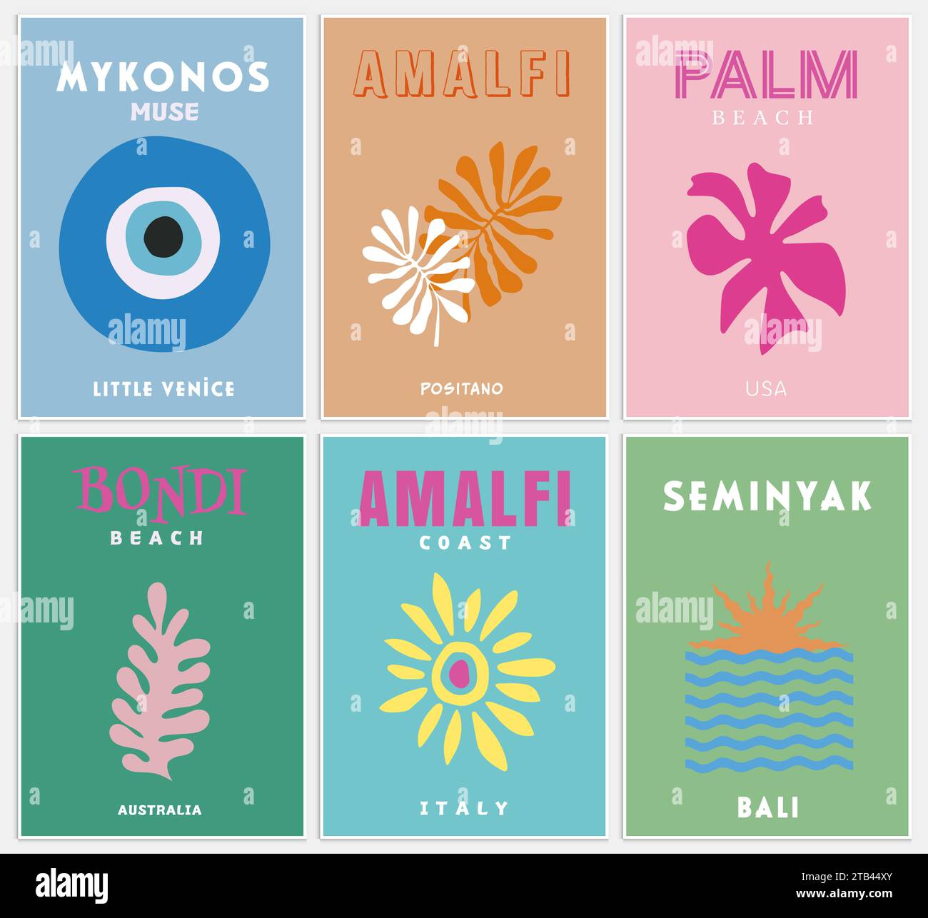 Retro pastel poster Stock Vector Images - Alamy
