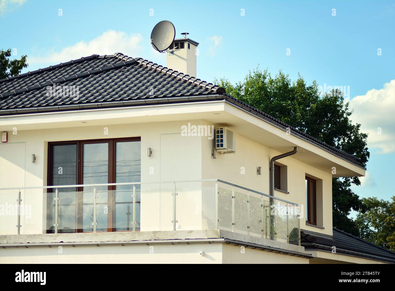 New single family house in a new development area. Residential home ...