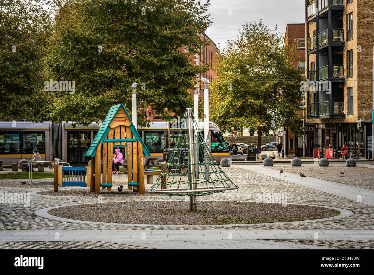 Kids playground at Smithfield. Dublin. Ireland Stock Photo - Alamy
