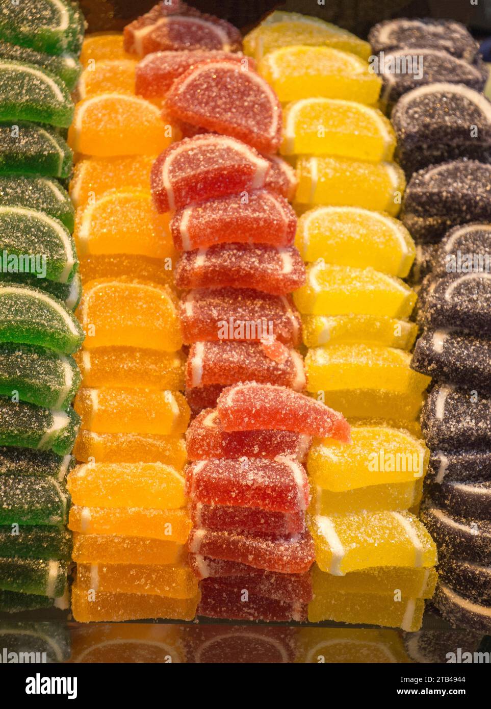 Load of traditional turkish delight rahat lokum Stock Photo - Alamy