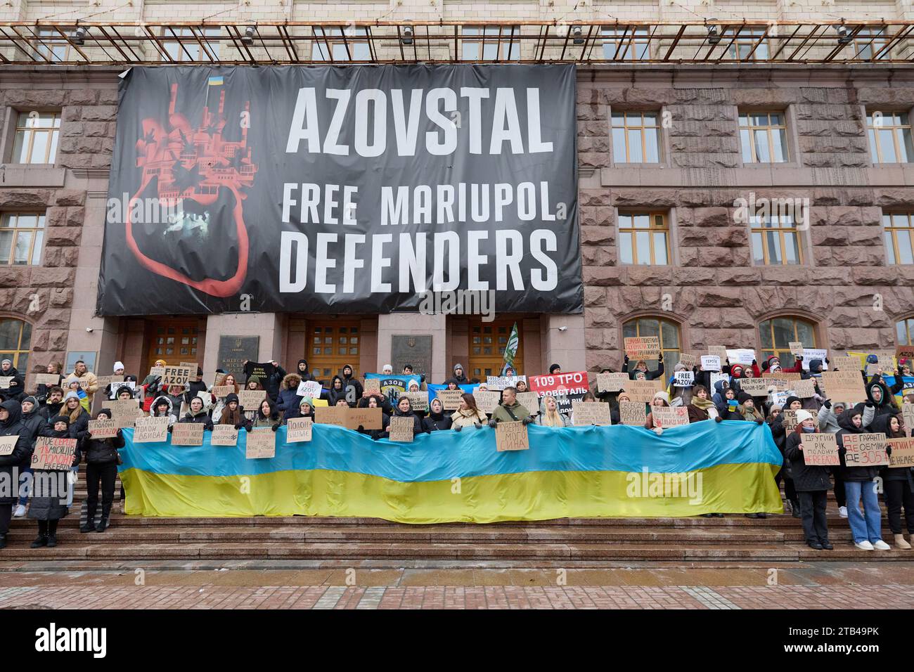 Peaceful demonstration organized by relatives of Azovstal defenders by ...