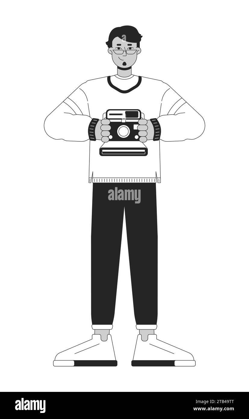 Black man taking pictures Stock Vector Images - Alamy