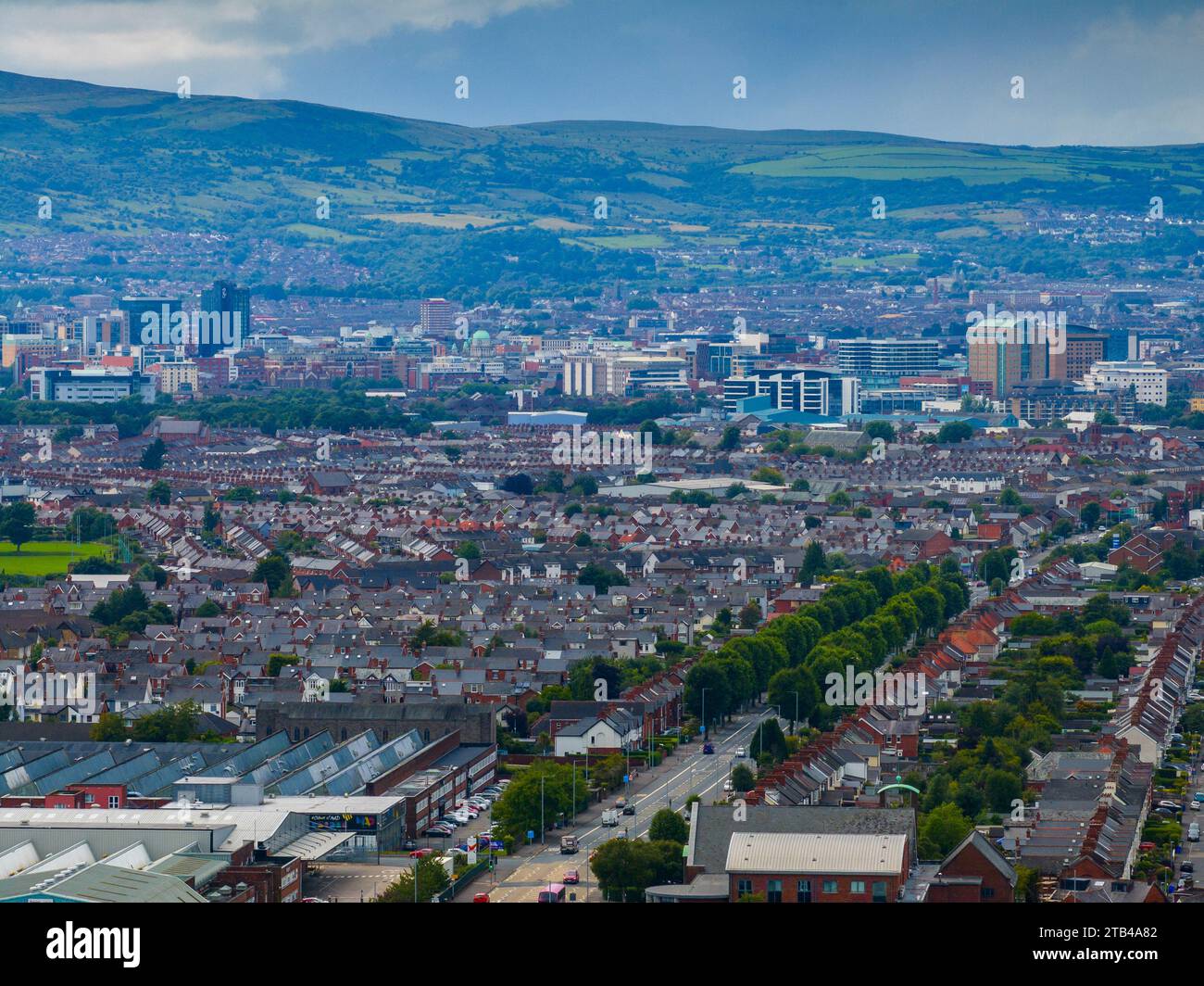 Belfast Aerial from top of Castlereagh Road County Antrim, Northern ...