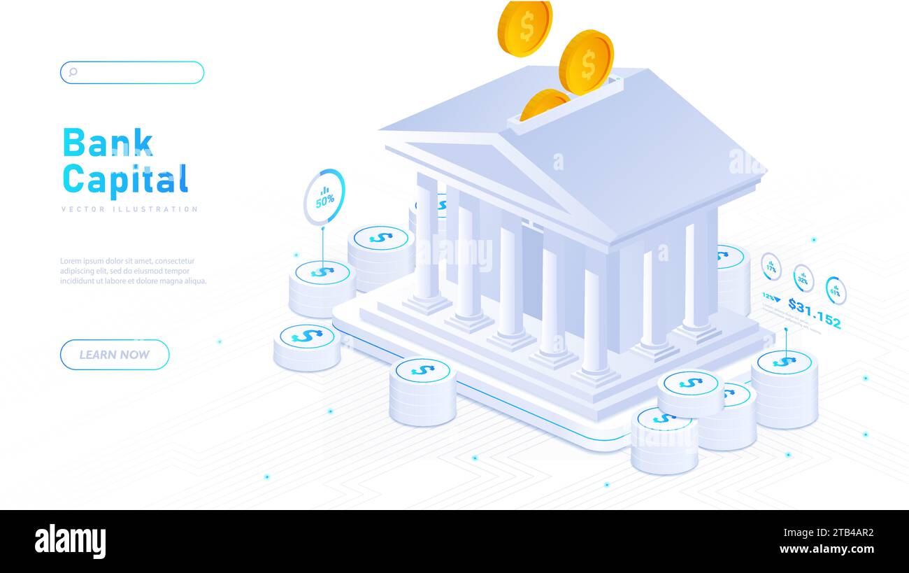 Bank capital white poster vector Stock Vector Image & Art - Alamy